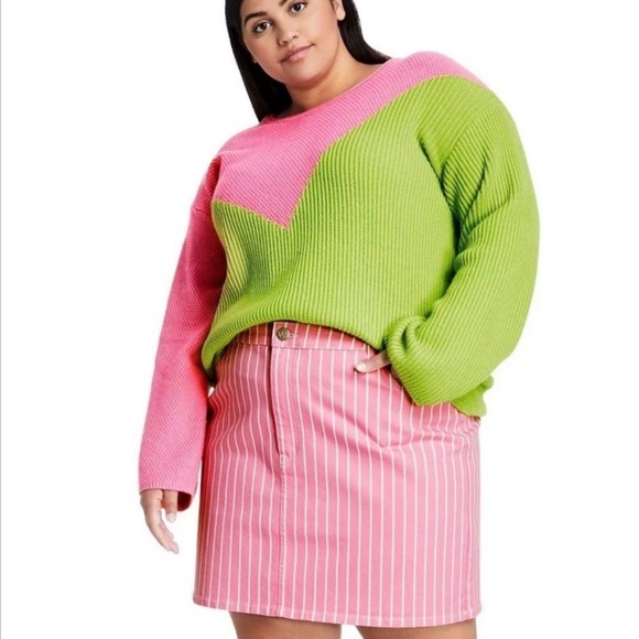 Victor Glemaud | Skirts | Victor Glemaud X Target Plus Pink Denim Skirt ...